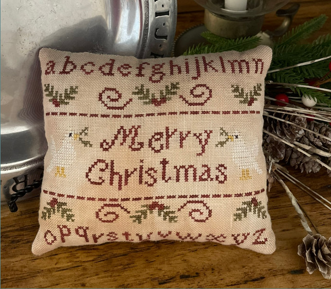 Merry Christmas Sampler Pillow – Thread the Needle Stitchery LLC