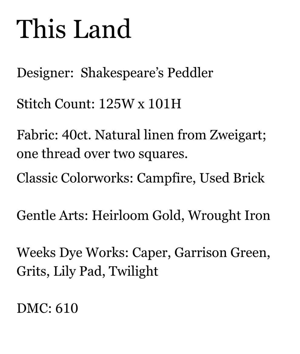 This Land – Thread the Needle Stitchery LLC