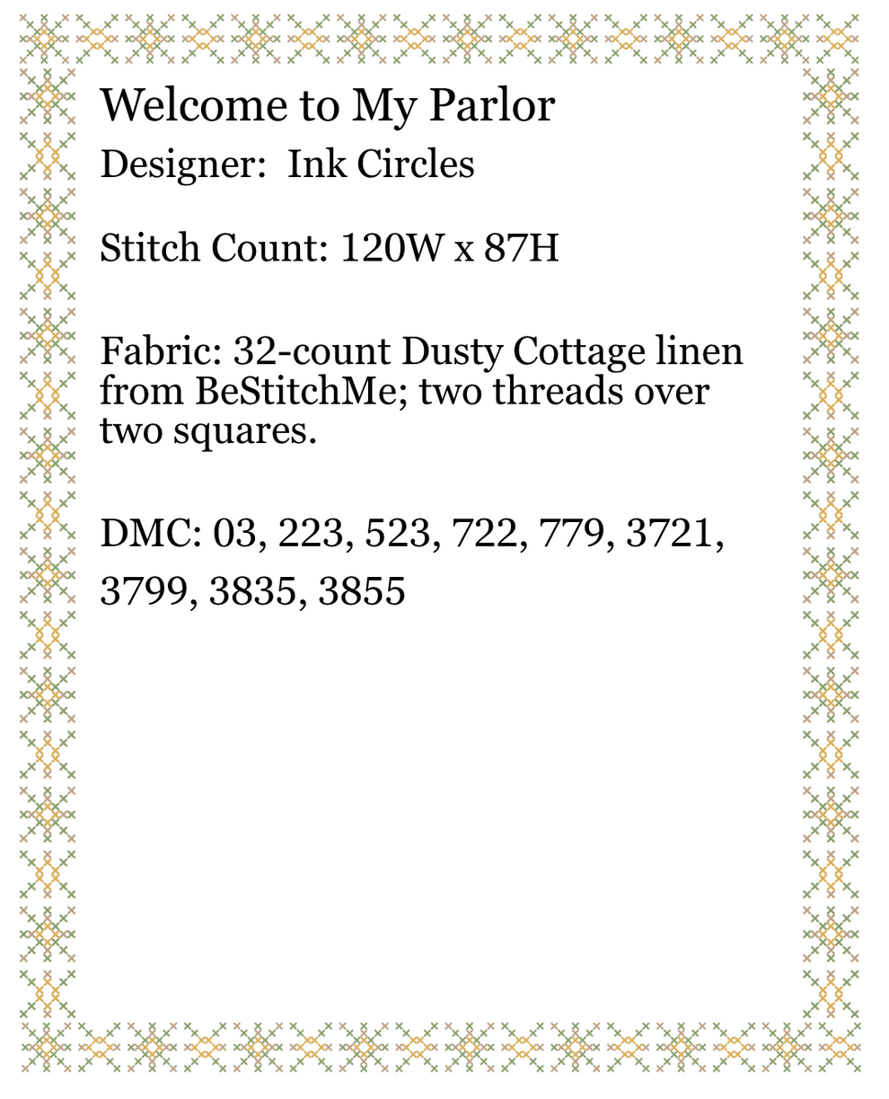 Welcome to My Parlor – Thread the Needle Stitchery LLC