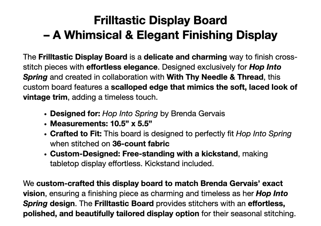 Frilltastic Frame – Thread the Needle Stitchery LLC